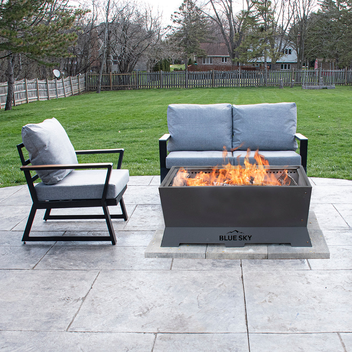 Rectangle Peak Smokeless Patio Fire Pit – Blue Sky Outdoor Living