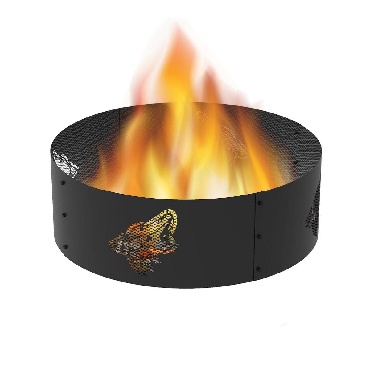 Arizona Coyotes 36 in. x 12 in. High Decorative Steel Fire Ring – Blue ...