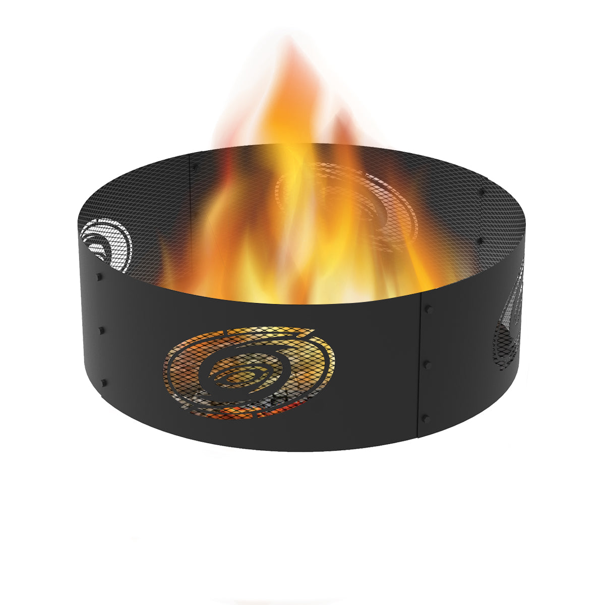 Carolina Hurricanes 36 in. x 12 in. Decorative Steel Fire Ring – Blue ...