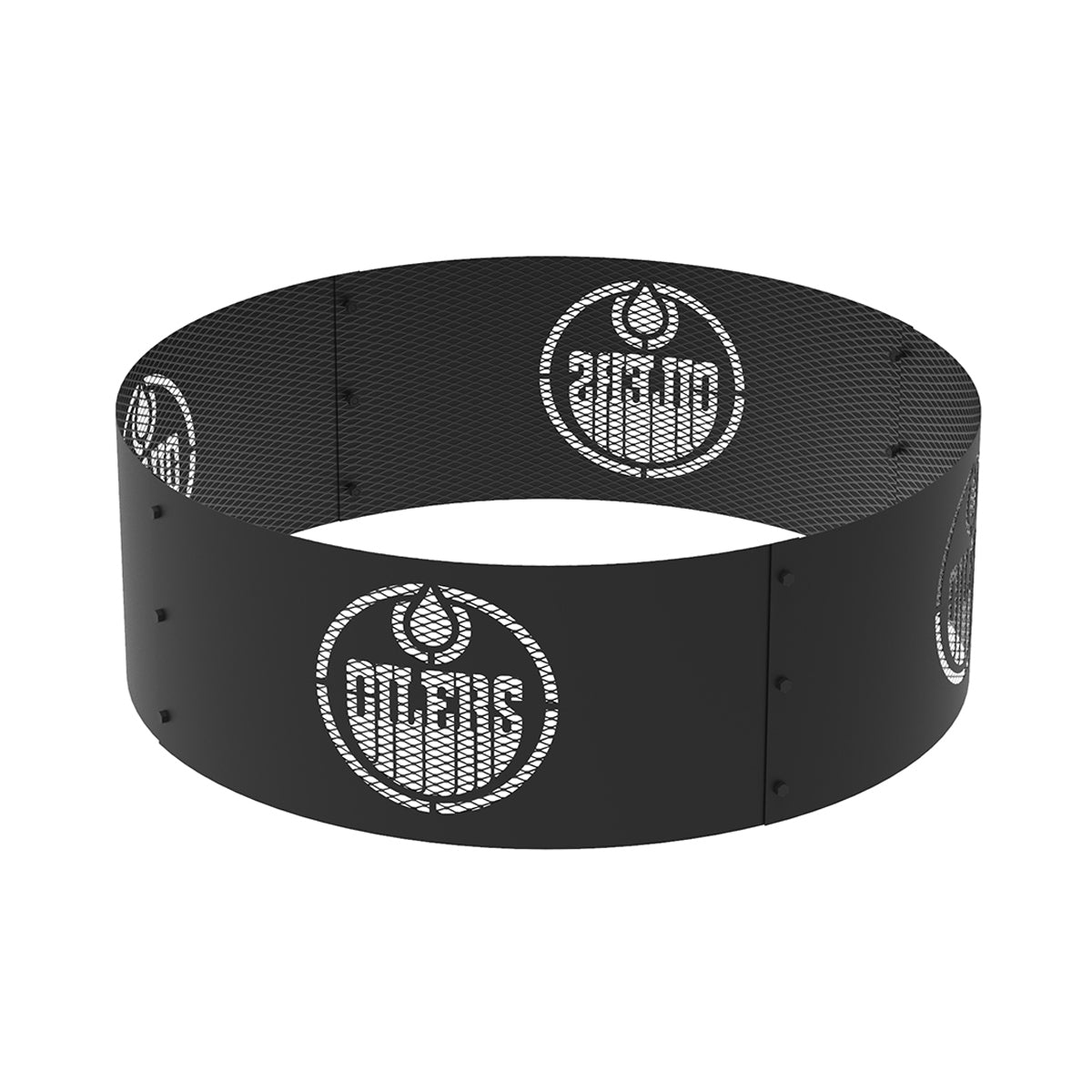Edmonton Oilers 36 in. x 12 in. Decorative Steel Fire Ring – Blue Sky ...