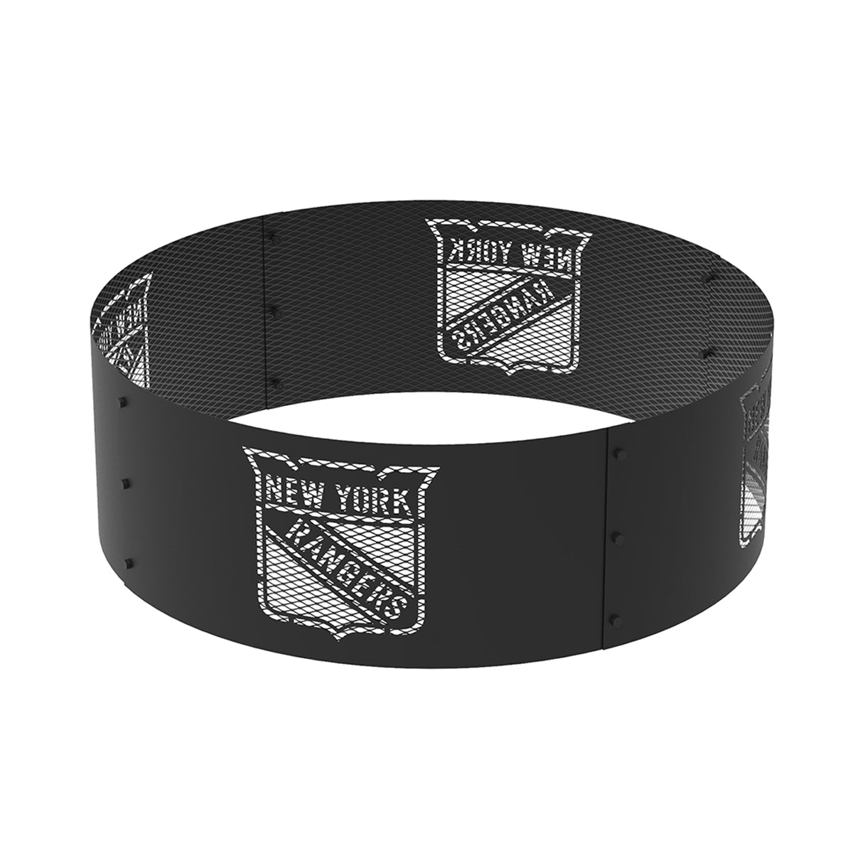 New York Rangers 36 in. Round x 12 in. High Decorative Steel Fire Ring ...