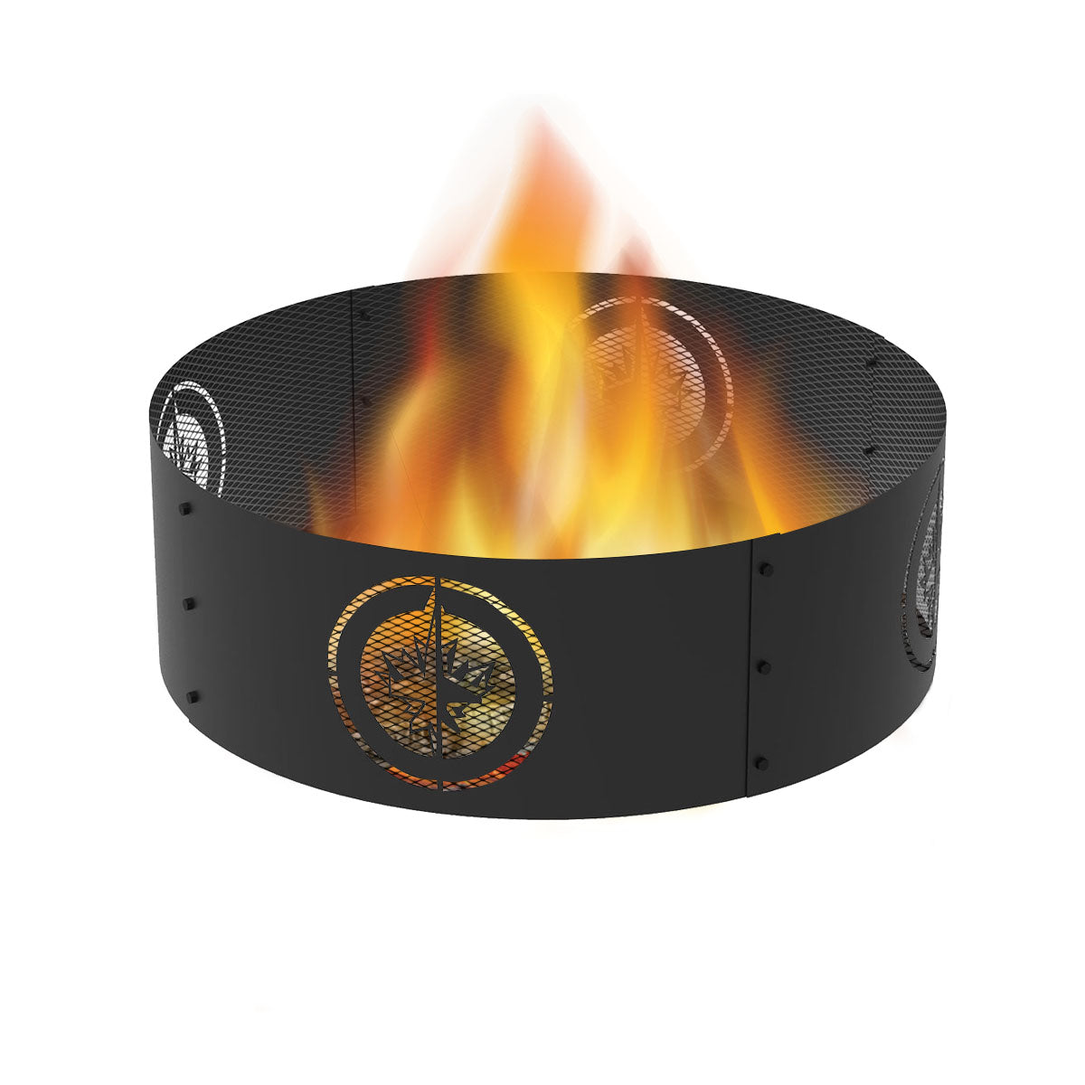 Winnipeg Jets 36 in. Round x 12 in. High Decorative Steel Fire Ring ...