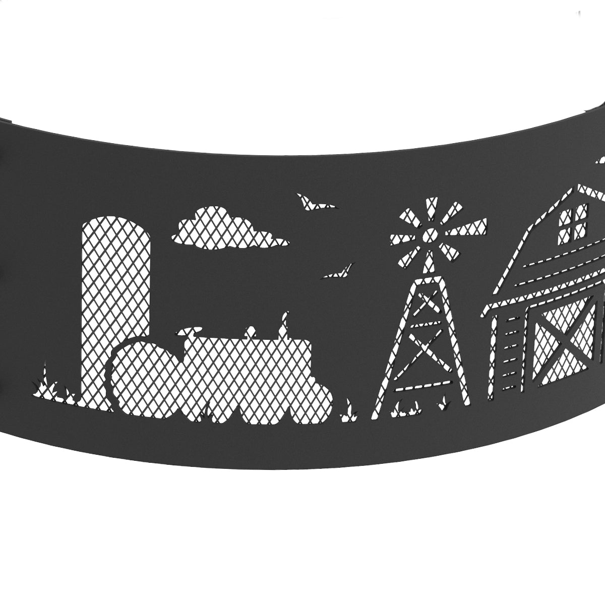 36 in. Round x 12 in. High Farm Decorative Steel Fire Ring – Blue Sky ...