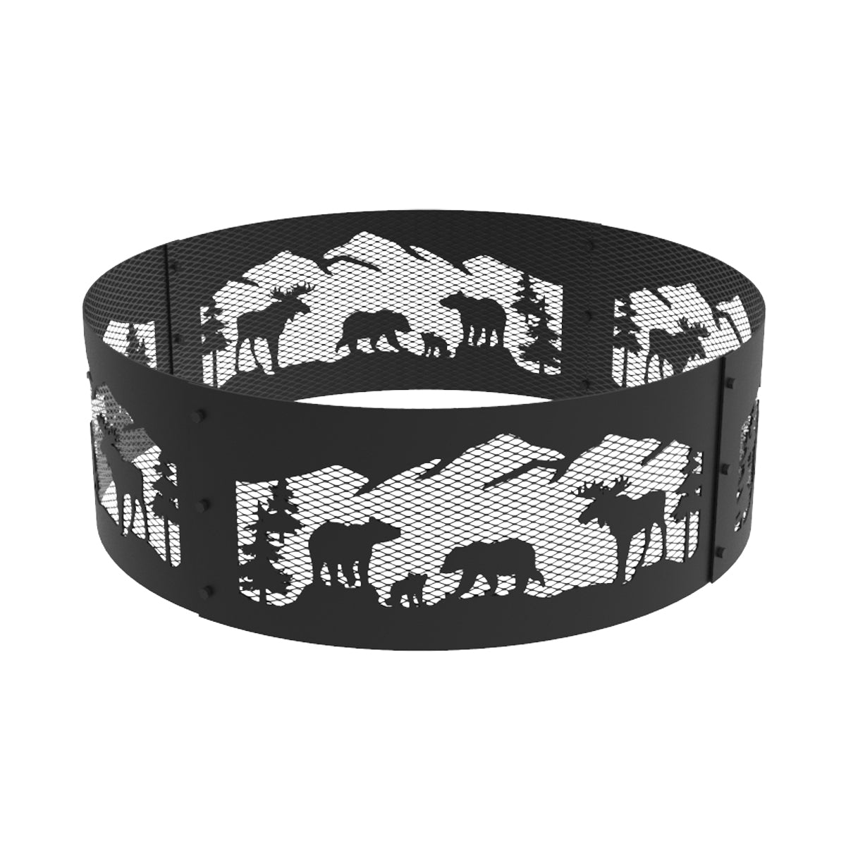 36 in. x 12 in. High Northern Woods Steel Fire Ring – Blue Sky Outdoor ...