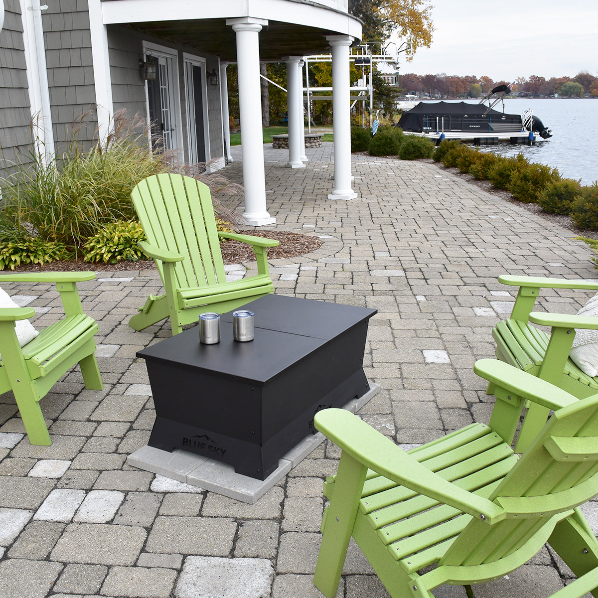 Rectangle Peak Fire Pit Lid – Blue Sky Outdoor Living