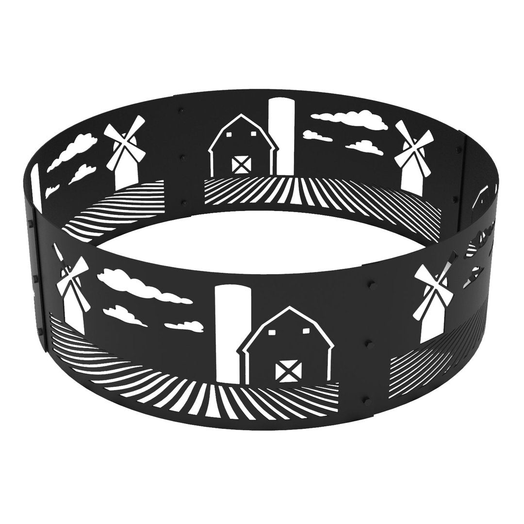 36 in. Round Farm 02 Decorative Fire Ring – Blue Sky Outdoor Living